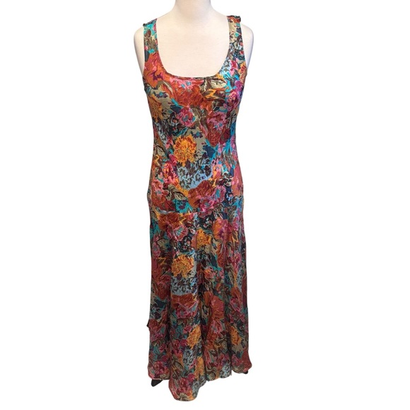 Sundance | Dresses | Sundance Red Floral Silk Maxi Dress Size Small ...